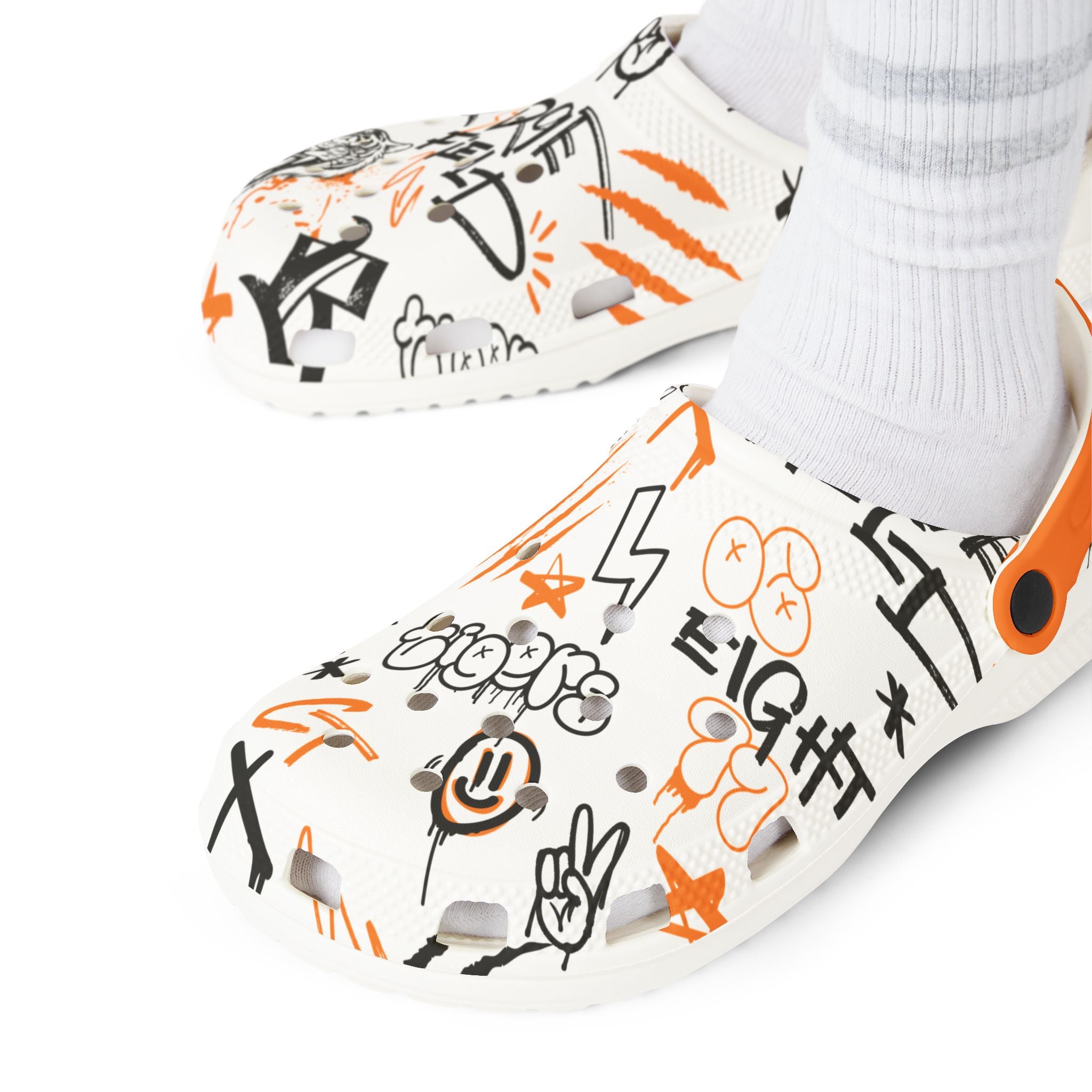 Ridgefield Tigers Graffiti Foam Clogs – Tony and C
